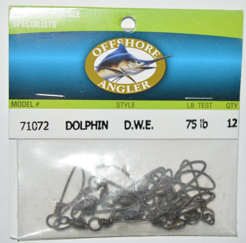 offshore angler d.w.e. snap swivels dolphin barrel 75LB 12 per pack ...