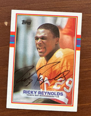 Ricky Reynolds Tampa’s Bay Buccaneers Signed 1989 Topps Football ...