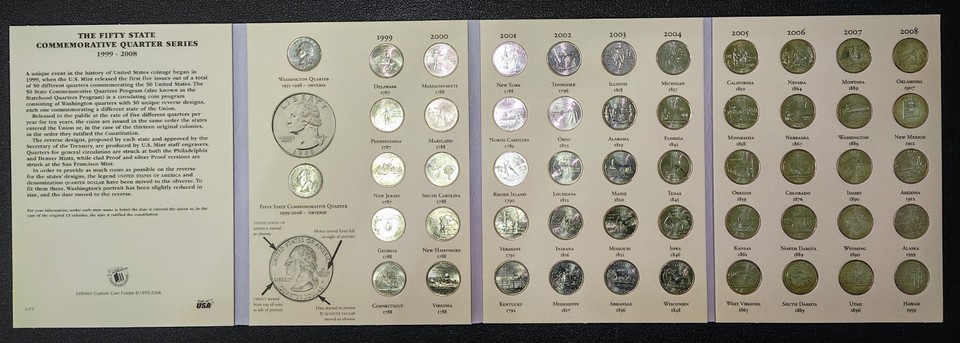 INVESTMENT GRADE: Complete 50 State Quarters Set 1999-2008 | UNC/BU | eBay