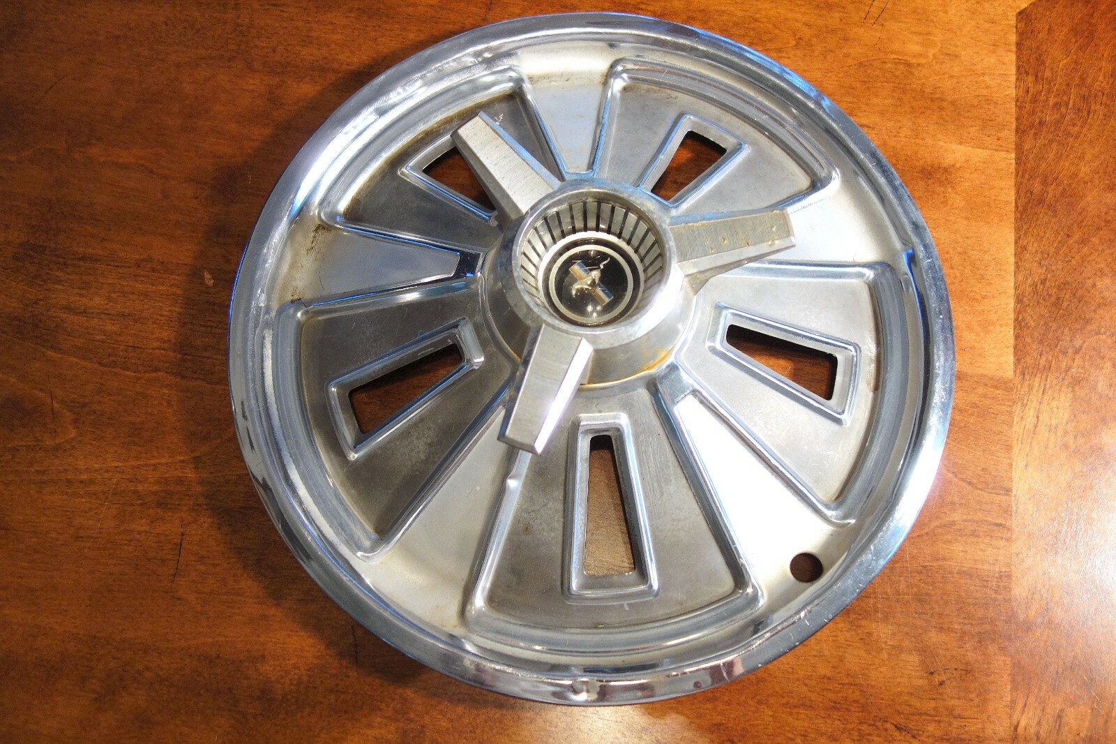 Ford OEM 1966 Mustang 14" Metal Tri Bar Spinner Hubcap Hub Cap Wheel ...