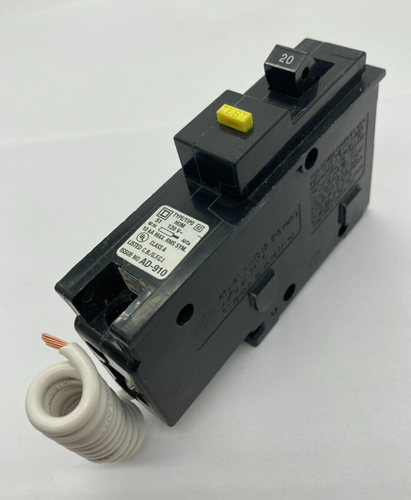 Square D Homeline HOM120GFI 1 Pole 20 Amp 120V AC Plug In HOM GFCI GFI ...