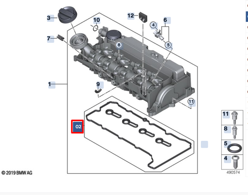 BMW 6 Gran Turismo G32 Engine Cylinder Head Gasket Set 11128473265 NEW ...