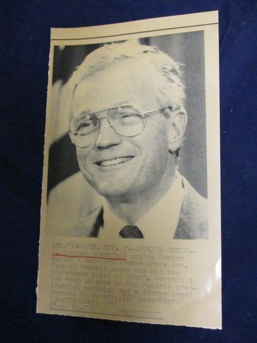Wire Press Photo 1988 Stephen Rosenfeld Statehouse chief of staff to ...