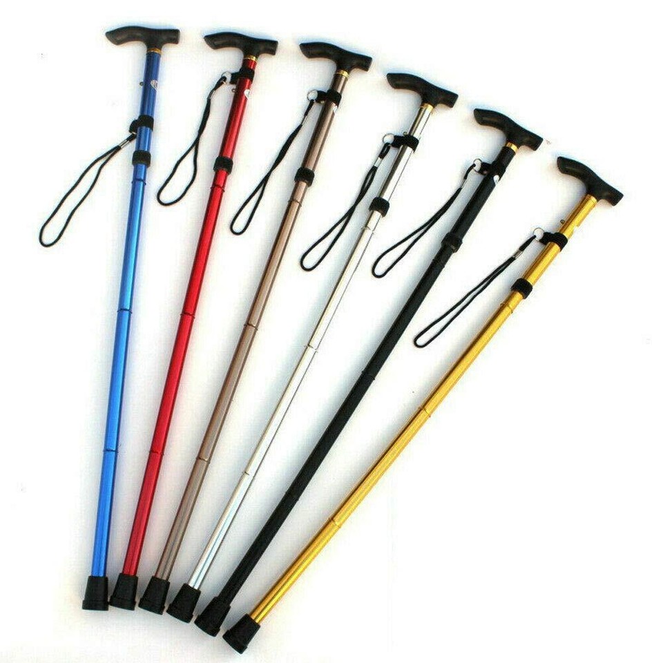 Walking Stick Cane Folding and Extendable Collapsible Adjustable Height ...