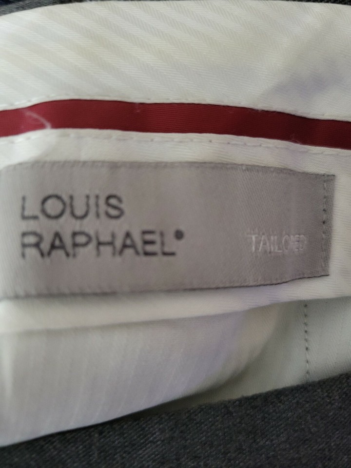 Louis Raphael Men's Dress Pants Slacks Gray Tailored Fit Size 30x32 | eBay