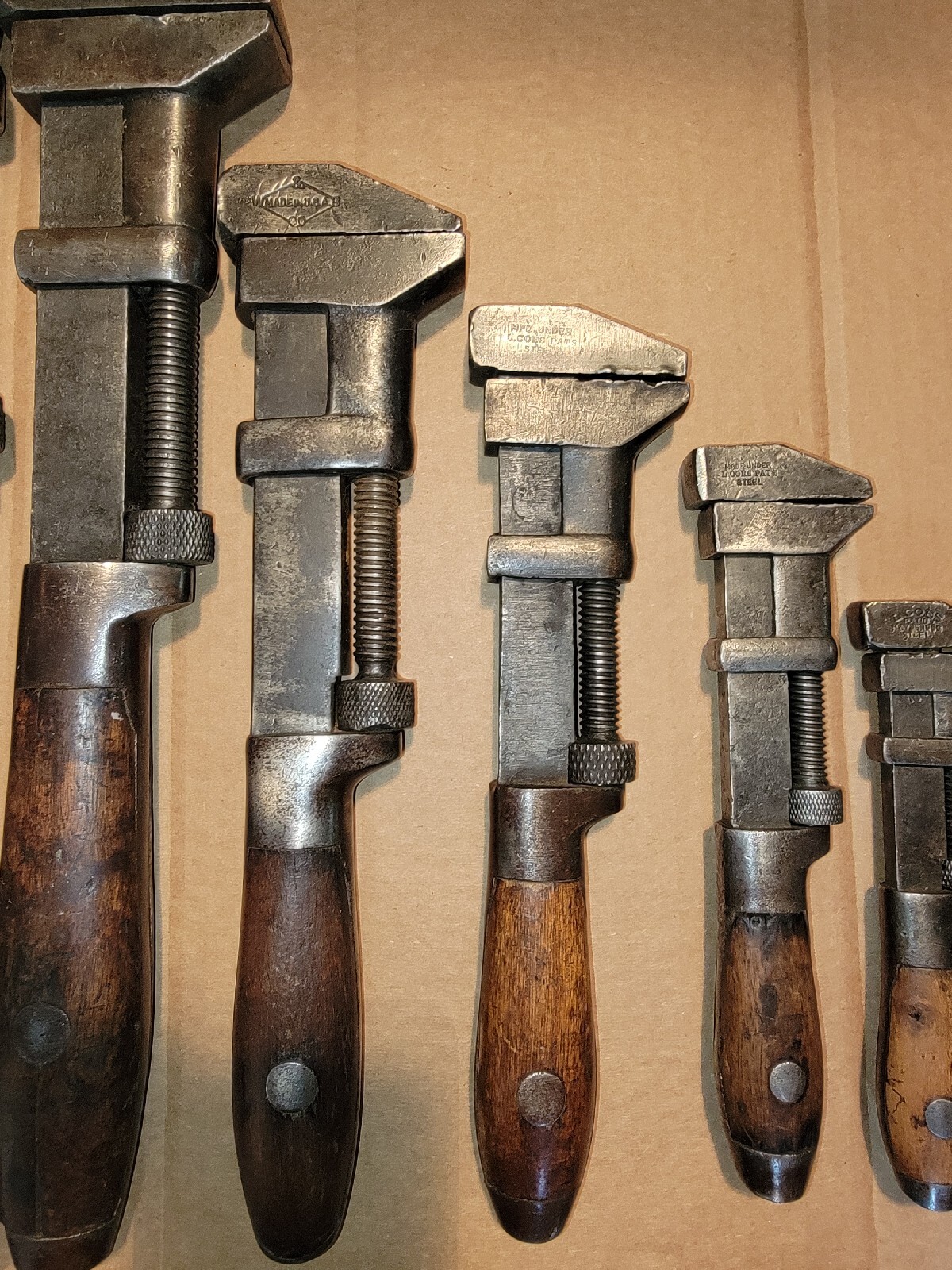 Antique Graduated Screw Wrench Set, Most Are Coes. 6 Knife Handle ...