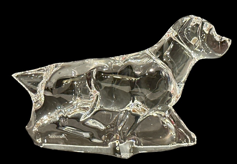 Baccarat Crystal Labrador Retriever Dog Short Tail Figurine | eBay