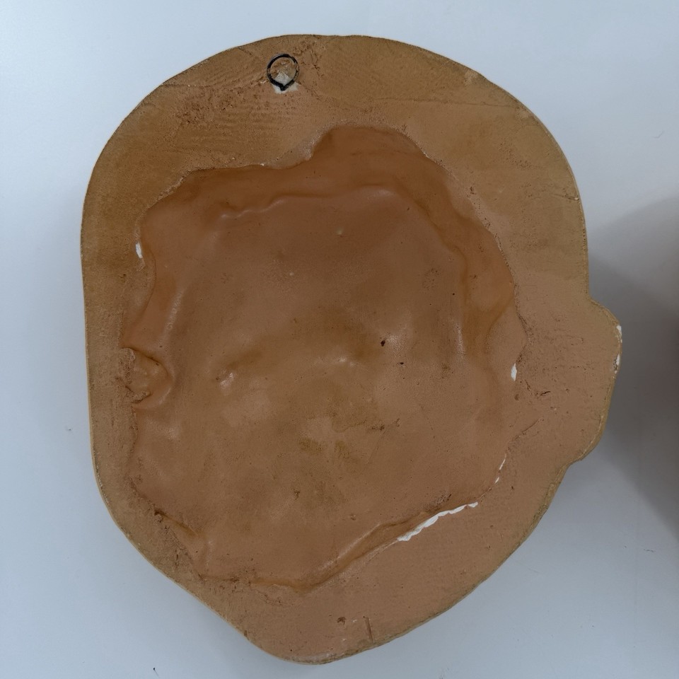 VTG Chalkware Baby Faces Wall Masks Crying Laughing Oddities Curio ...