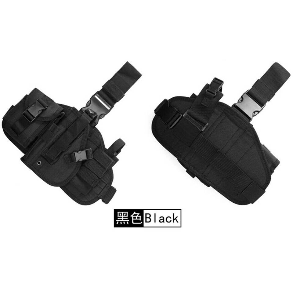 Tactical Molle Drop Leg Adjustable Pistol Holster Thigh Gun Hunting ...