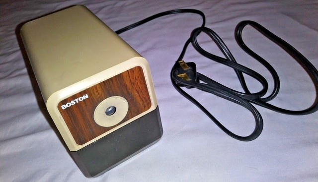 Vintage Boston Electric Pencil Sharpener Model 18 Wood Grain 296a ...