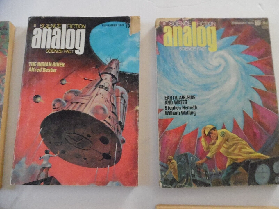 Vintage Mixed Lot Of 8 Science Fiction Analog, Galaxy, Fantasy ...