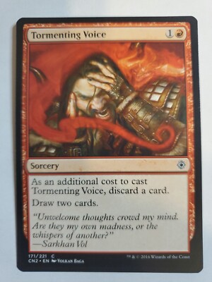 MTG Magic The Gathering Card Tormenting Voice Sorcery Red Conspiracy ...