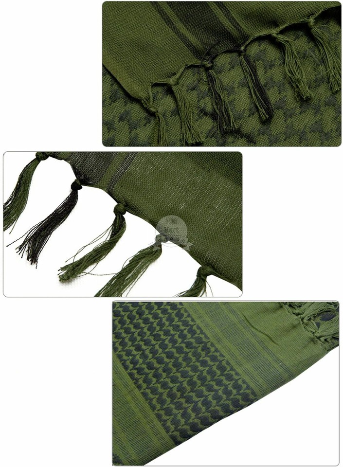 Shemagh Arab Keffiyeh Military Tactical Shawl Wrap Scarf Desert Army ...