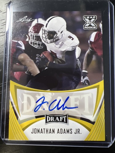 Jonathan Adams Jr 2021 Leaf Draft Football. Gold Auto Autograph Card # ...