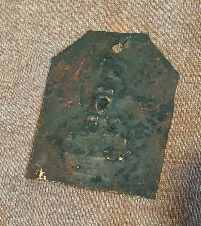 Nice 1824 Hudsons Bay Company "5 MADE BEAVERS" Bale Tag Copper HB HBC ...