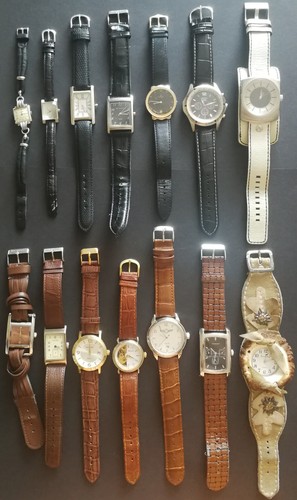 Uhren Konvolut Sammlung Leder Armbänder Singer Auriol Louis Pion ...