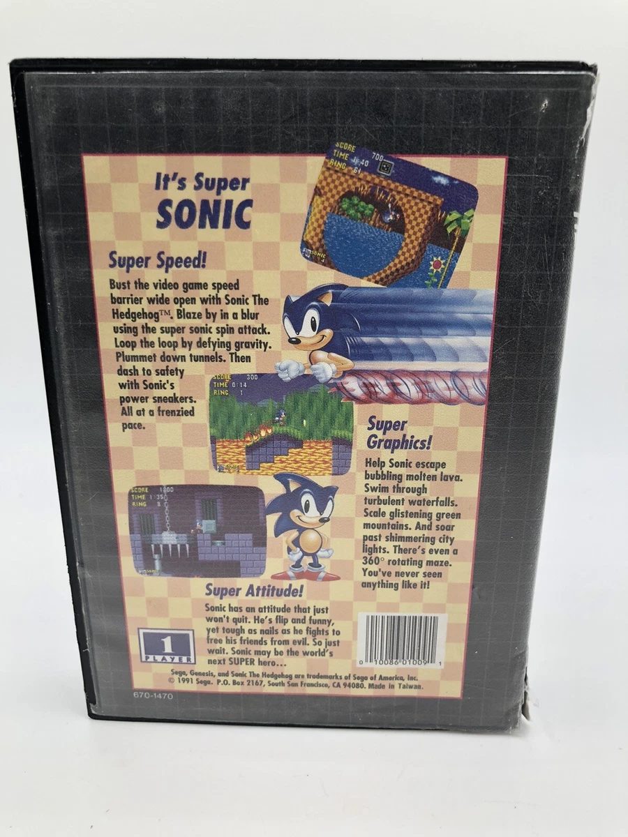 Sonic Atari 2600 Box