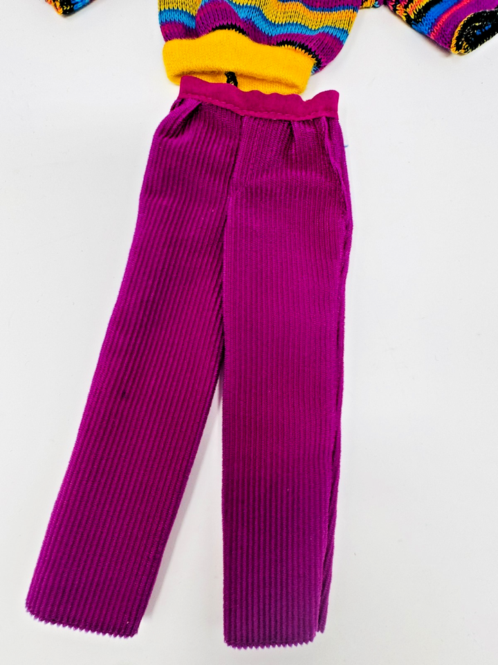 1987 Ken Sweater Soft Fashions Outfit Barbie Boyfriend 4502 Corduroy ...