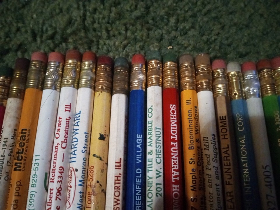 Vintage Advertisement Pencils Lot Of 48 Perfect Unused Condition USA ...