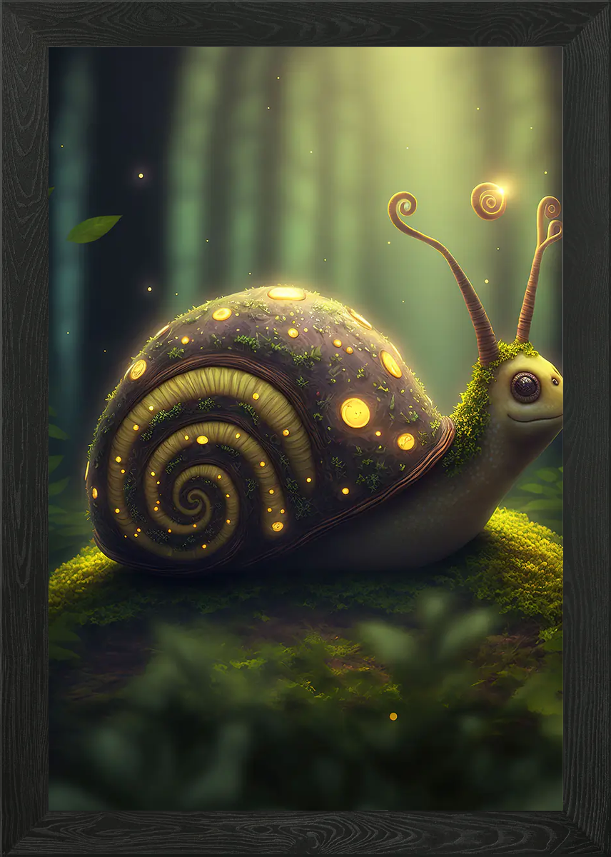 Snail animal Framed Wall Art Poster Canvas Print Picture | eBay UK