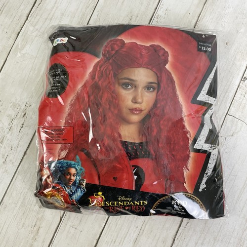 GIRLS DISNEY DESCENDANTS 4 RED PRINCESS WIG COSTUME DRESS ACCESSORY ...