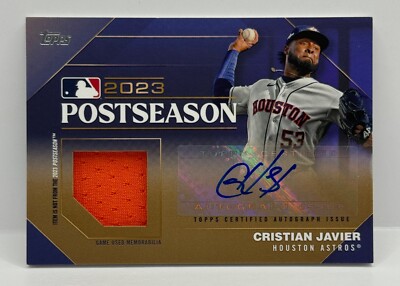 CHRISTIAN JAVIER Autographed Game Used Postseason 2023 Topps #PPAR-CJ ...