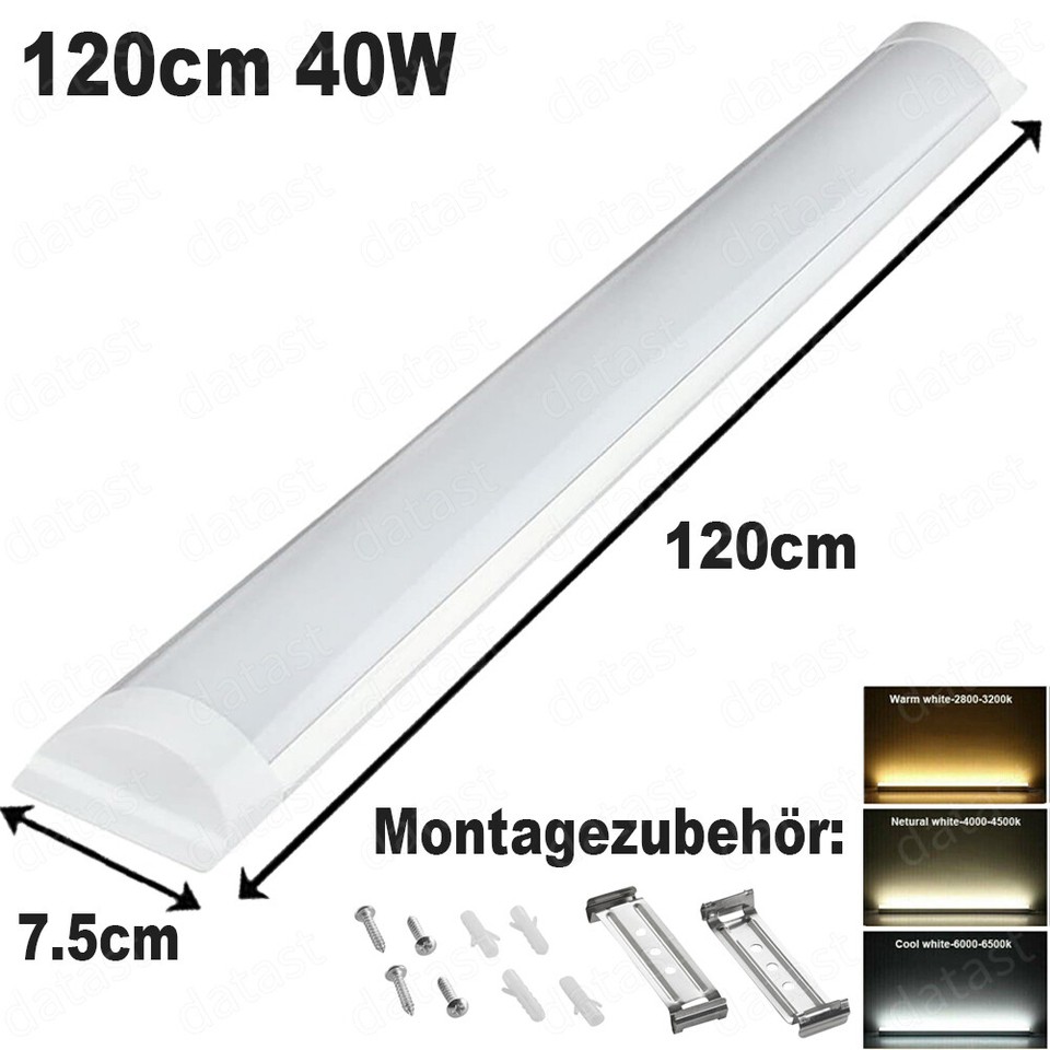 2FT 3FT 4FT LED Batten Tube Light Shop Lights Workbench Garage Ceiling ...