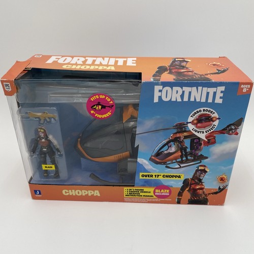 Fortnite CHOPPA Helicopter w/ Turbo Lights & Blaze Weapon Action Figure ...