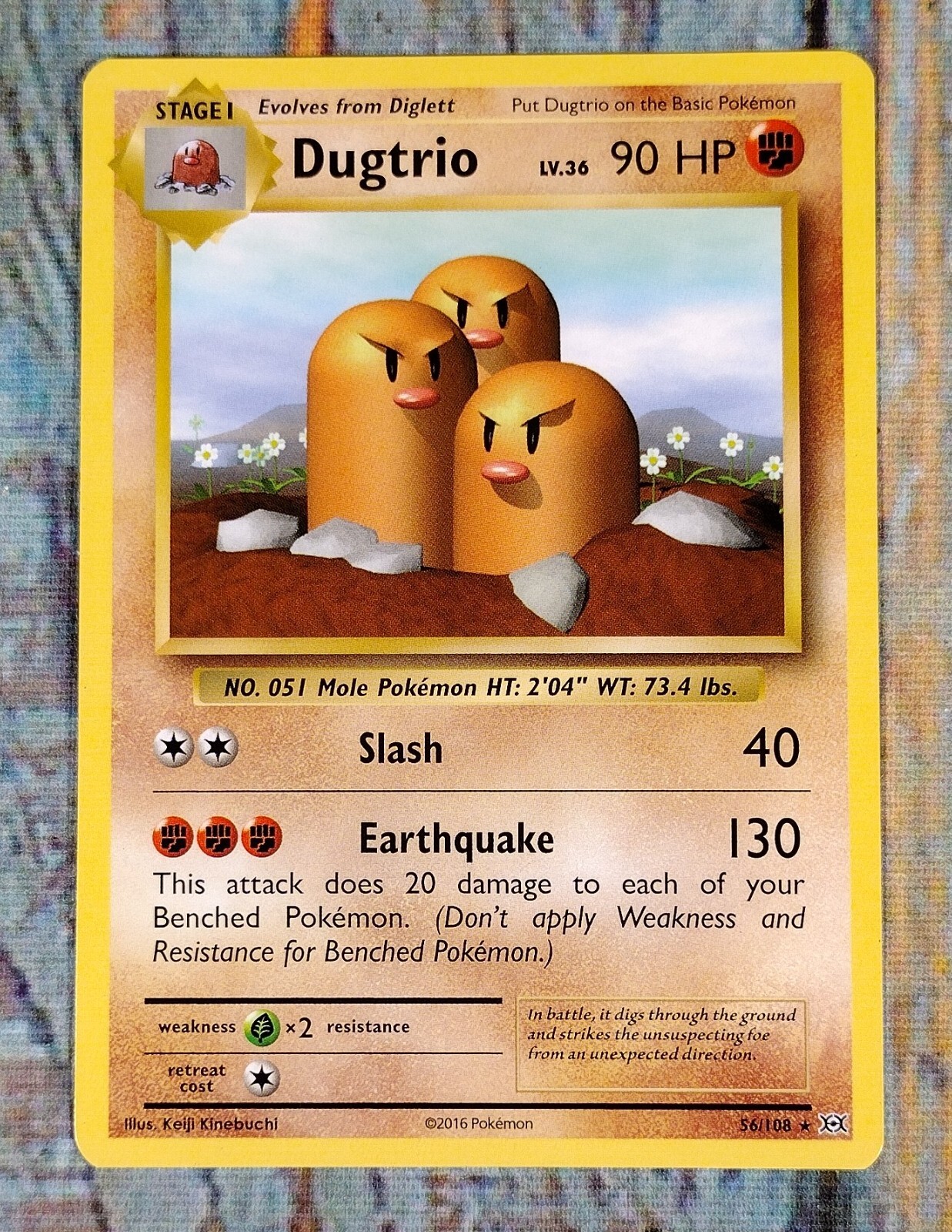 DUGTRIO 56/108 RARE / XY Evolutions 2016 / Stage 1 Pokémon NM (#1) | eBay