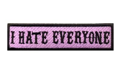 I Hate Everyone patch badge Pink Pinup Girl Retro Weird Cute Pink | eBay