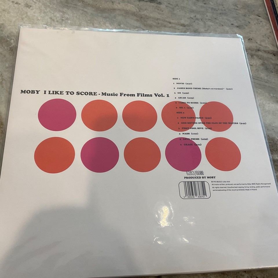 MOBY LP I LIKE TO SCORE 2022 PINK VINYL Little Idiot ‎– IDIOTR005 M/M ...