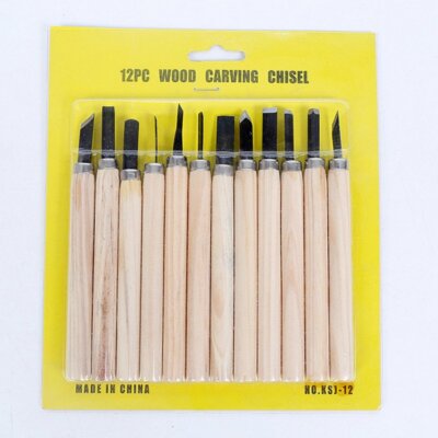 12Pcs Wood Carving Tools Hand Chisel Knife Set Woodworking Gouges ...