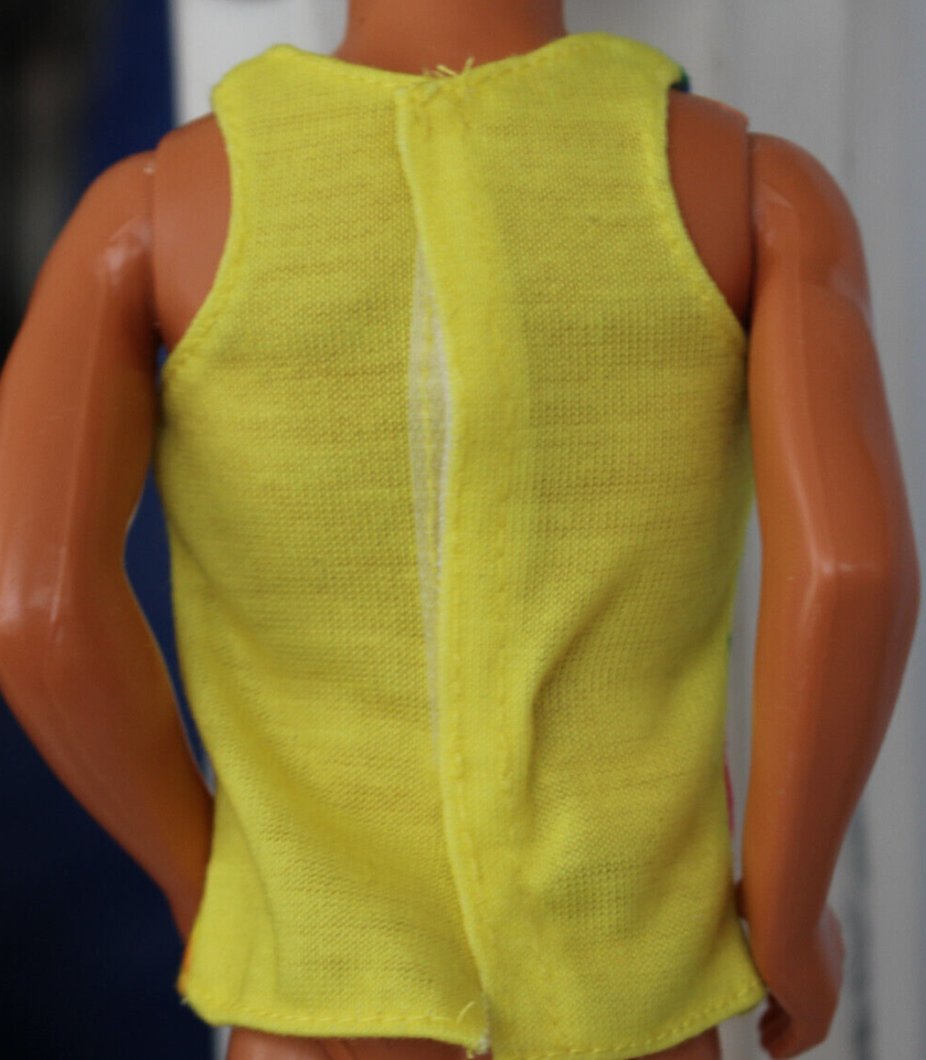 Yellow Tie Dye Beach muscle shirt Ken clothes fits most Ken doll ...
