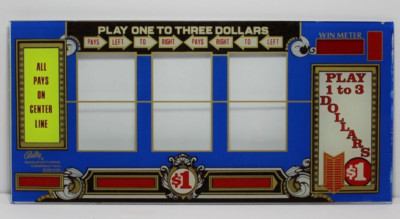 Old Vintage Bally Slot Machine Glass Jackpot Play 1 to 3 Dollars G100 ...
