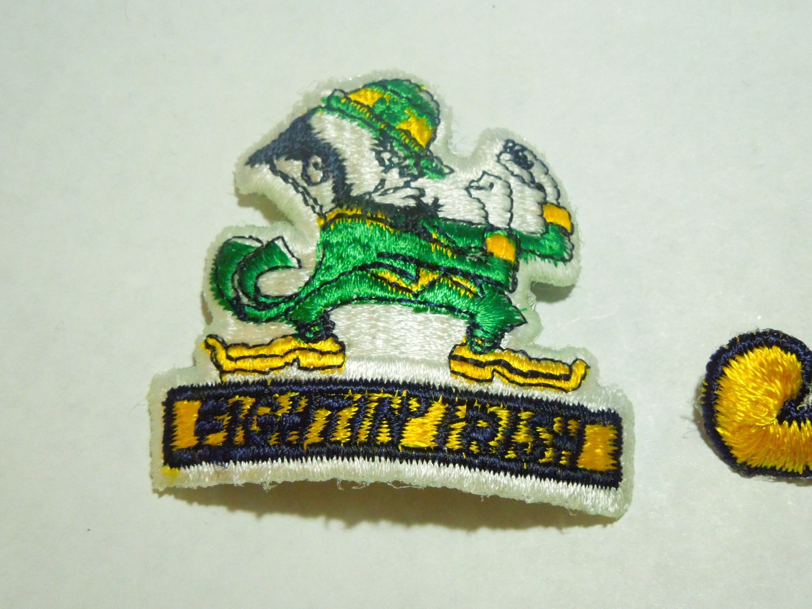 2 University of Notre Dame Fighting Irish Patches-"Irish" Name & Mascot ...