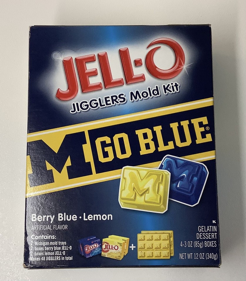 Jell-O University Of Michigan Go Blue Jugglers Mold Kit U Of M Jello ...