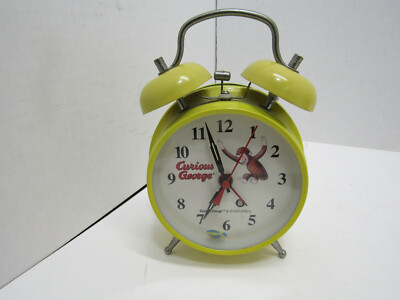 OLD Curious George Wind Up Alarm Clock Schylling MONKEY | eBay