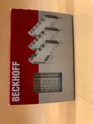 Beckhoff EL3022 EtherCAT Terminal, 2CH Analog Input, Current ...