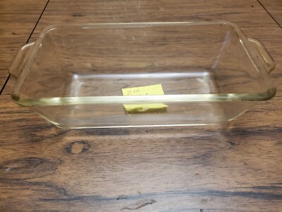 Vintage PYREX CLEAR Glass Loaf Pan #212 F-1 Kitchen Bakeware Ovenware 1 ...