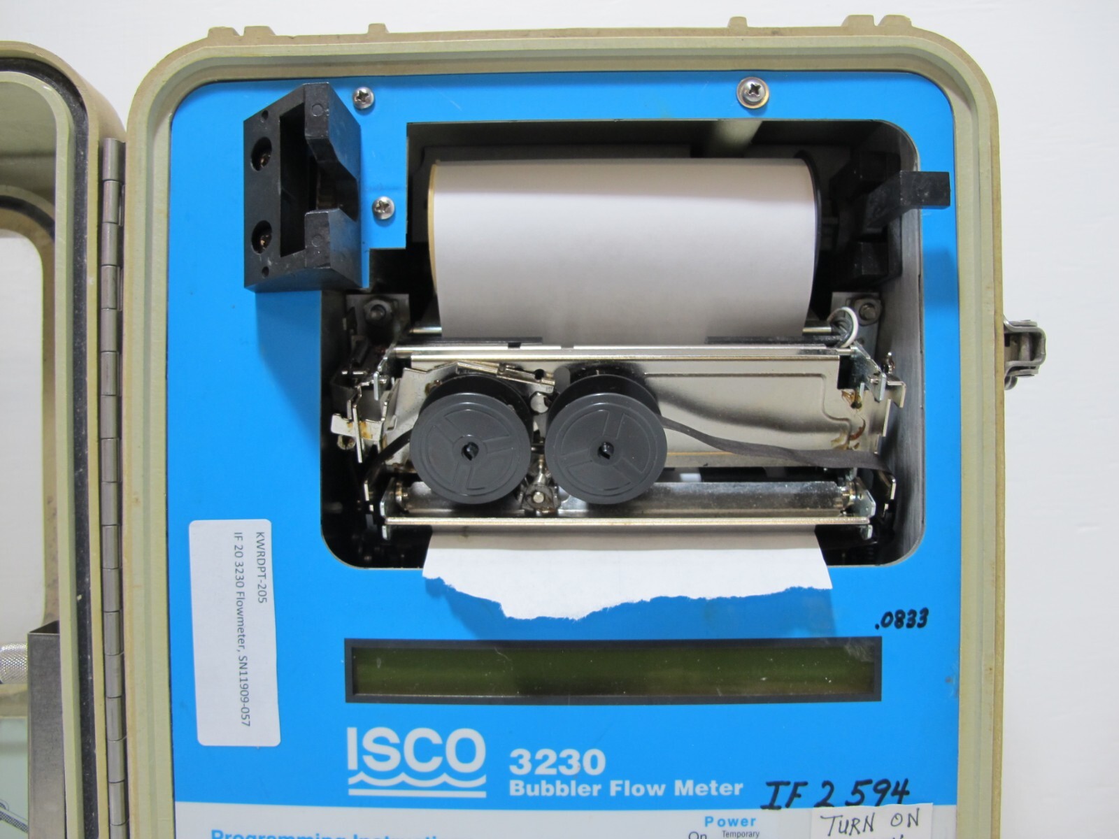 ISCO Teledyne 3230 Bubbler Flow Meter Bubble Recording 60-3234-015 12 ...