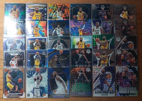 Lebron James 30 Card Lot Prizm Optic Select Mosaic Inserts & Parallels ...
