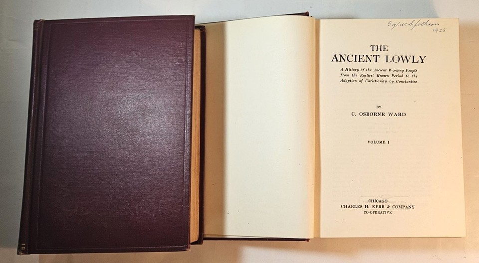 C Osborne Ward / Ancient Lowly Vols 1 and 2 history of the ancient ...