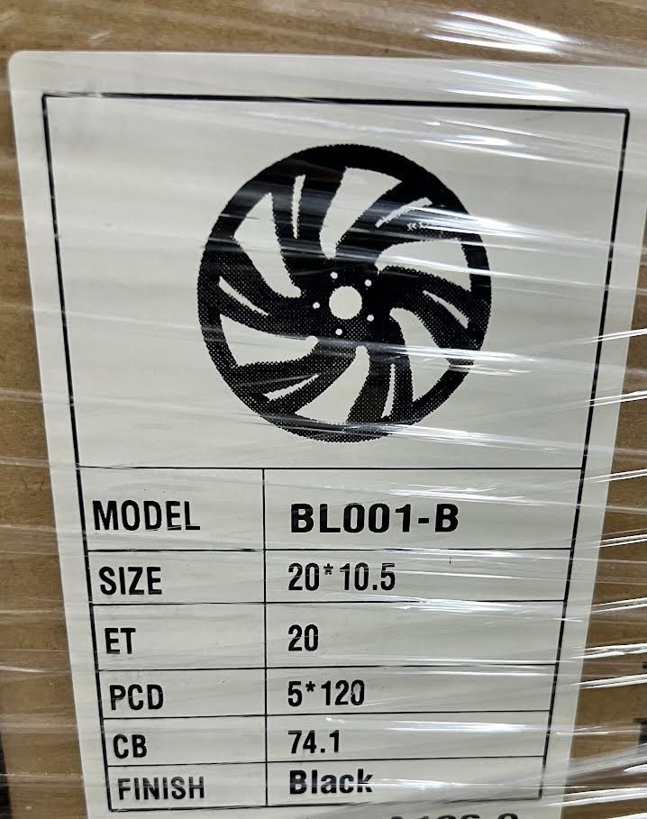 20X10.5 5X120 RUCCI BLACK LABEL WHEEL FITS MOST BMW, CAMARO, OLD SCHOOL ...