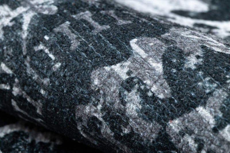 Modern amazing printed RUG ANTIKA ornament graphite grey washable ...