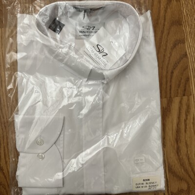 NEW STADELMAIER NIJMEGEN WHITE CLERGY PRIEST SHIRT SZ 18-1/2 35/37 LONG ...