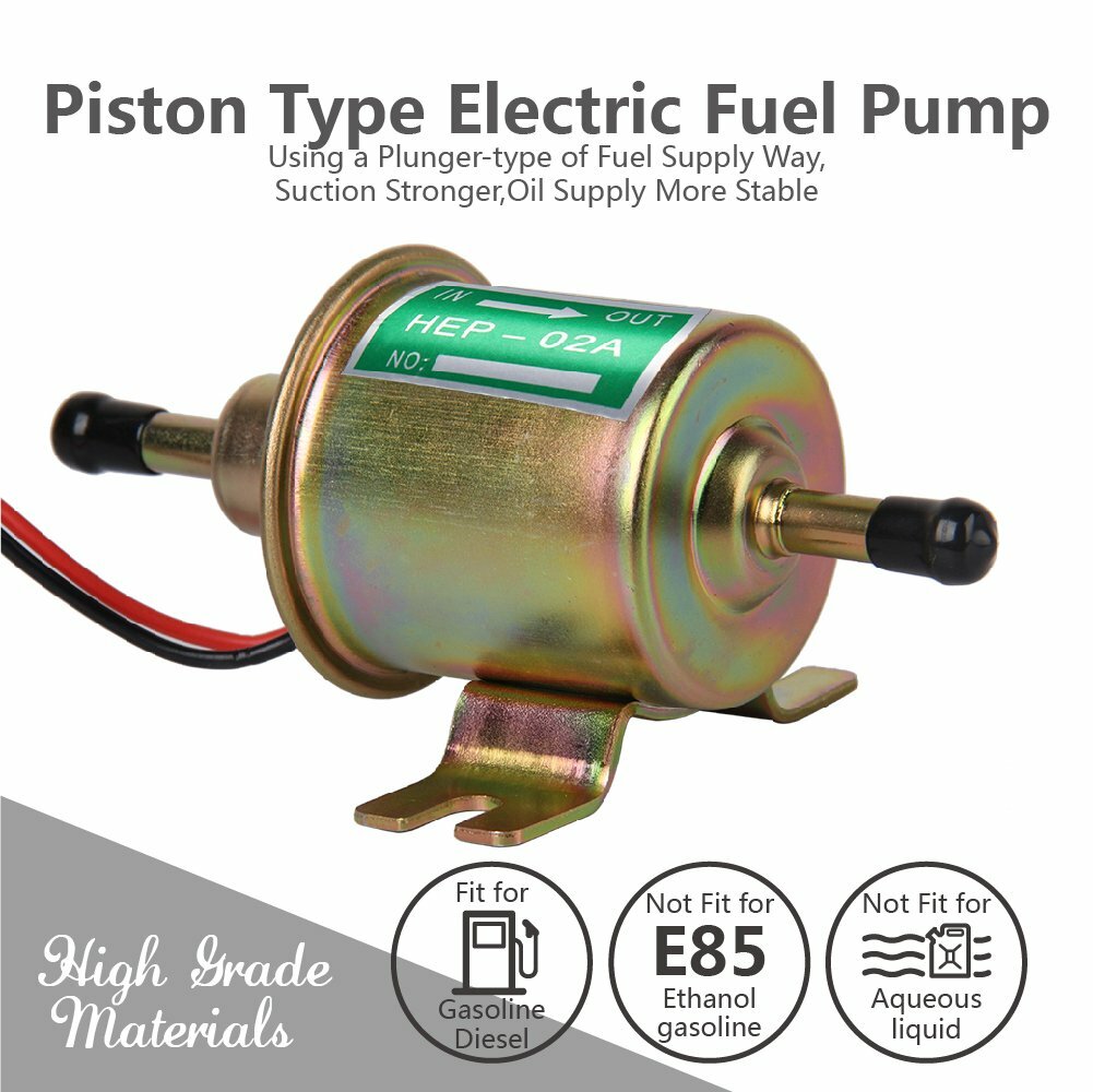 Inline Fuel Pump 12V Electric Transfer Universal Low Pressure Gas ...