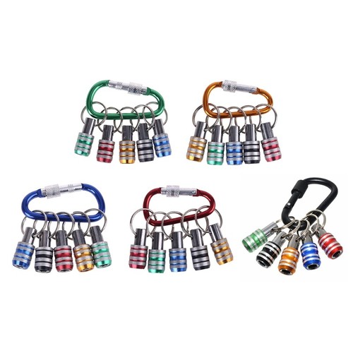 5pcs 1/4 Inch Hex Shank Keychain Extension Bar Screwdriver Bits Holder ...