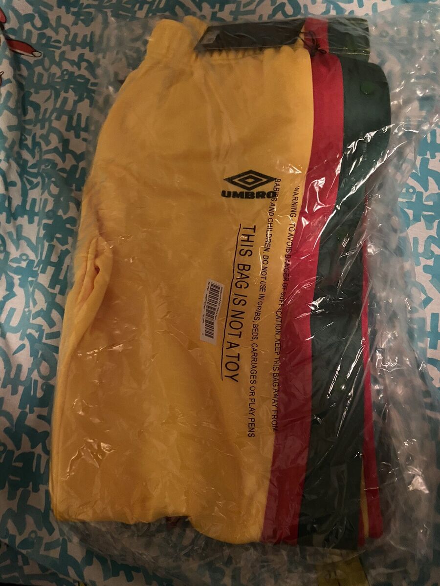 Supreme Umbro Break-Away Track Pant Large Yellow Snap Button Supreme Umbro Break-Away Track Pant Large Yellow Snap Button