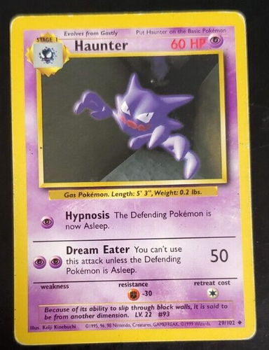 Pokemon - Haunter #29/102 - Base Set | eBay