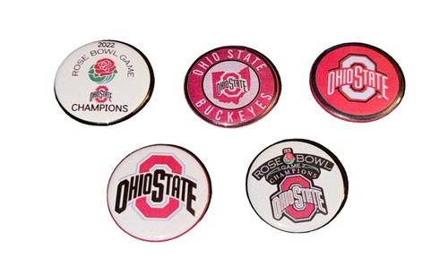 1.25" SET OF 5 OHIO STATE BUCKEYES LAPEL BADGE BUTTONS PINS PINBACK ...
